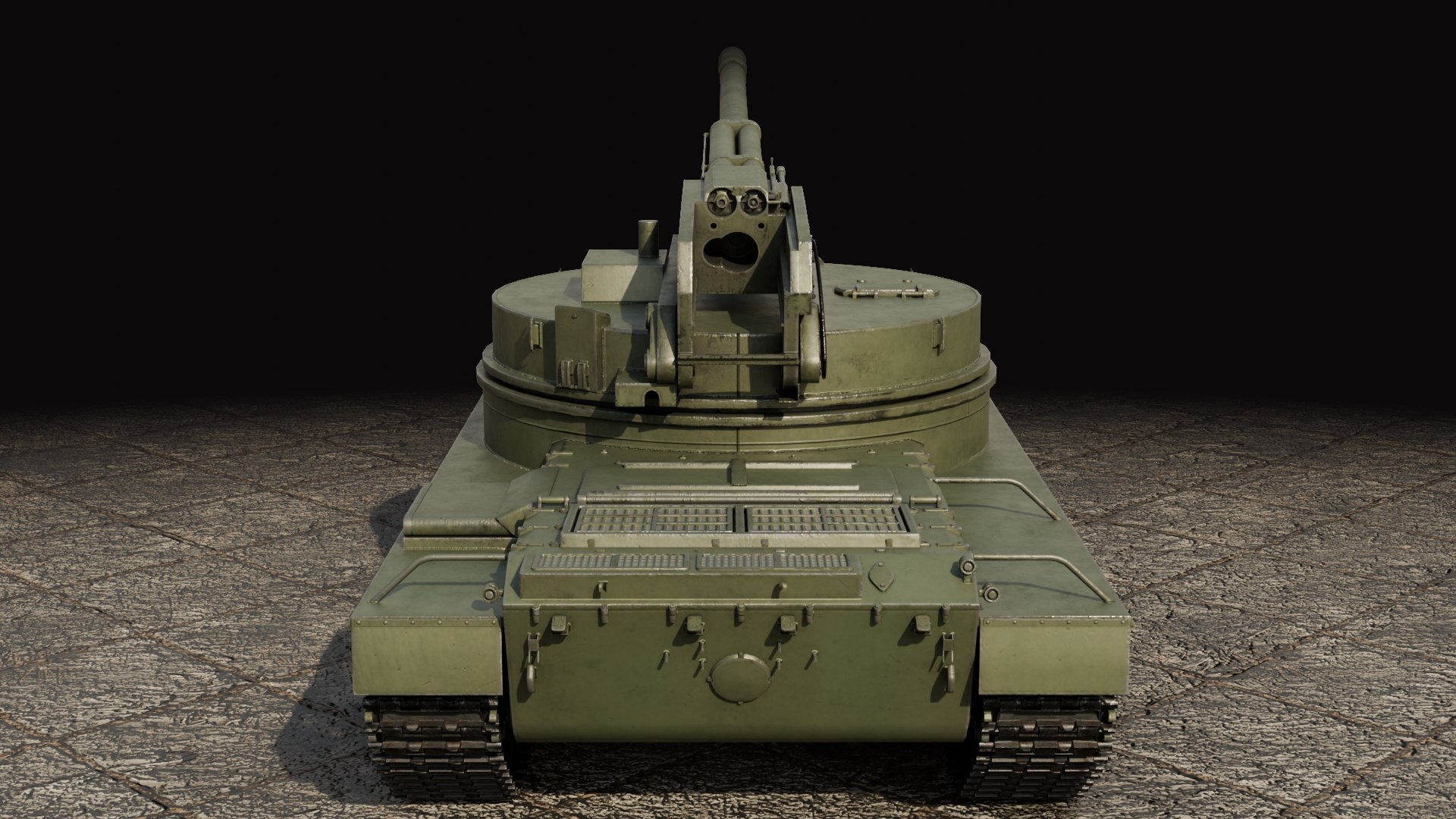 3D Object 327 Puck Self-propelled Artillery Low-poly Rigged ...