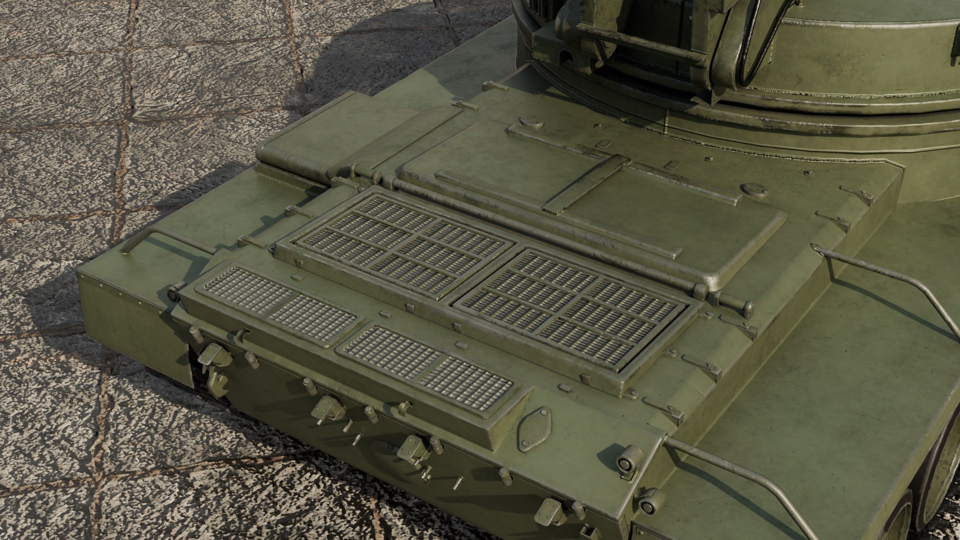 3D Object 327 Puck Self-propelled Artillery Low-poly Rigged ...