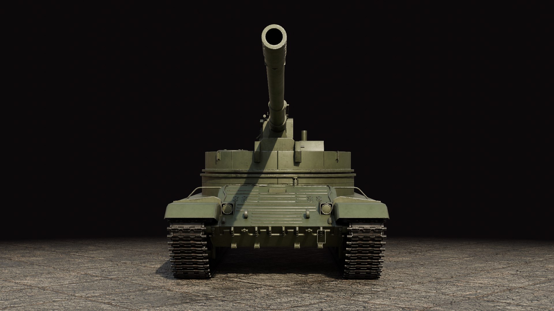 3D Object 327 Puck Self-propelled Artillery Low-poly Rigged ...