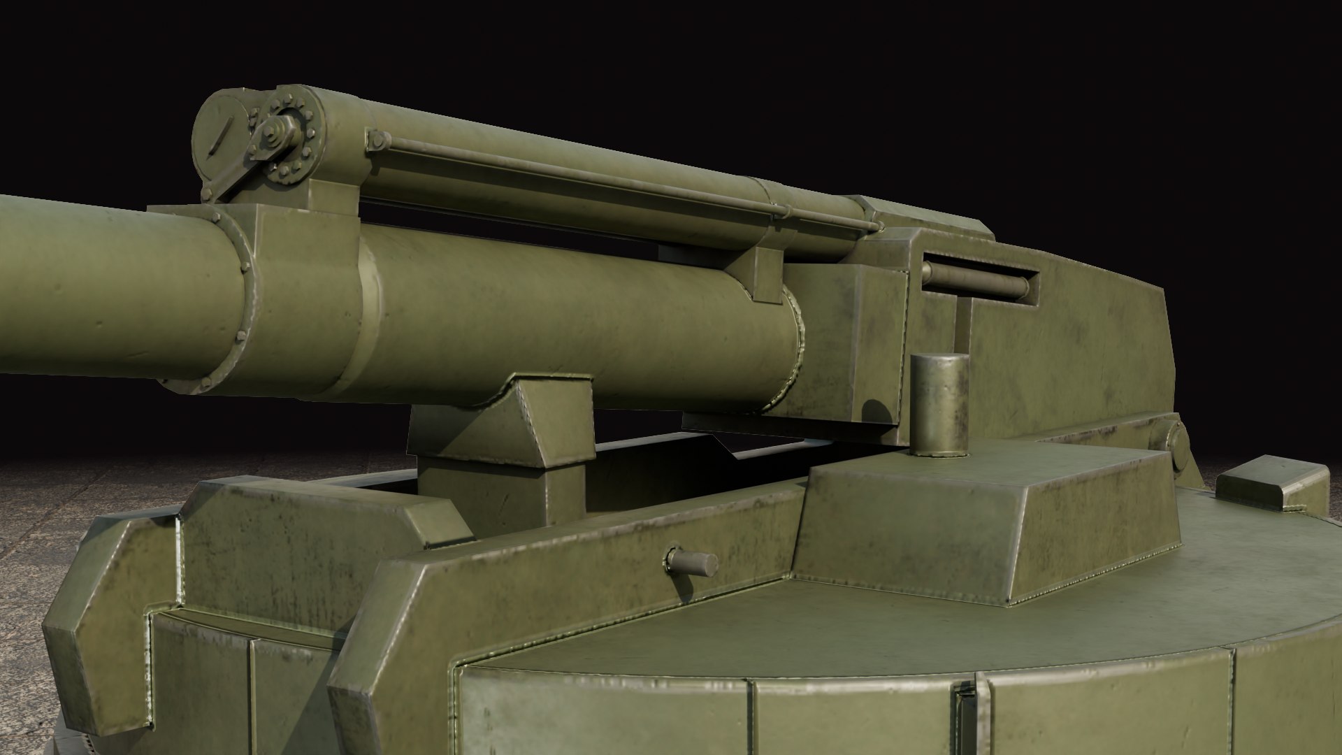 3D Object 327 Puck Self-propelled Artillery Low-poly Rigged ...