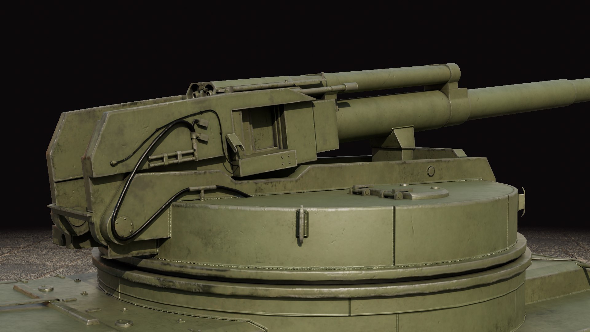 3D Object 327 Puck Self-propelled Artillery Low-poly Rigged ...