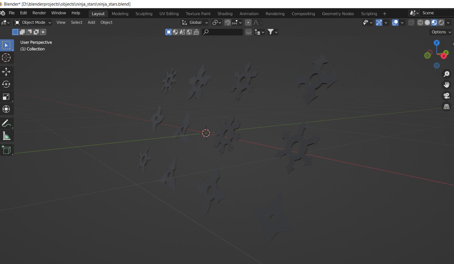 3D 12 Different Shapes Of Ninja Stars Shuriken Model - TurboSquid 1863019