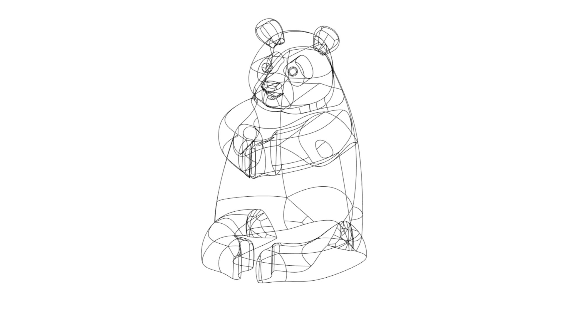 Cute Panda Holder Helper 3D - TurboSquid 2136497