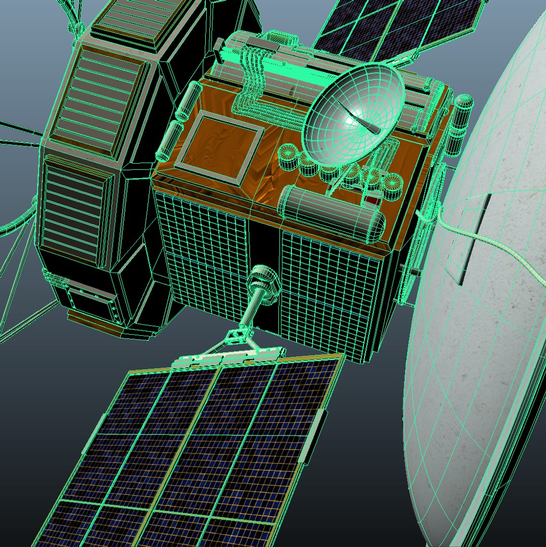 3d Communication Satellite Model