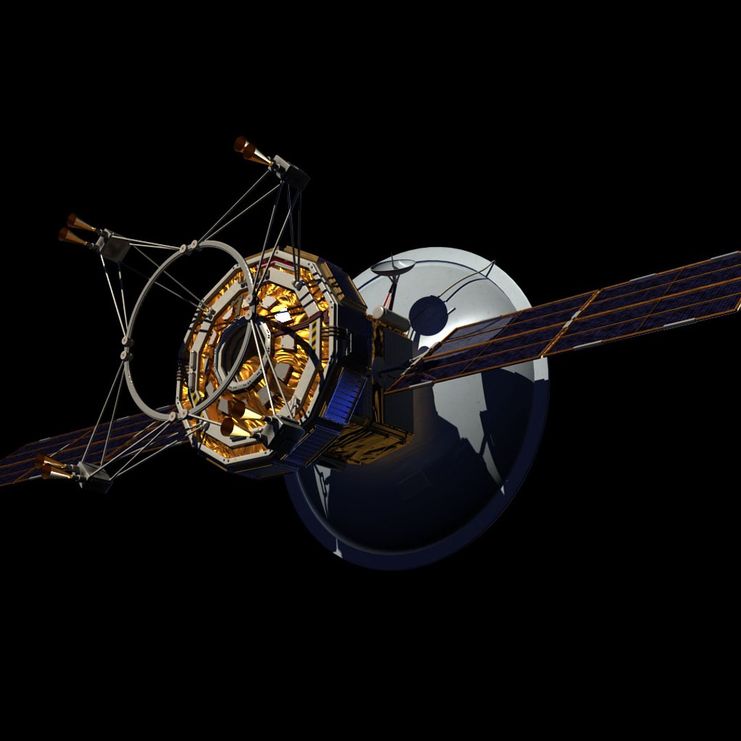 3d Communication Satellite Model