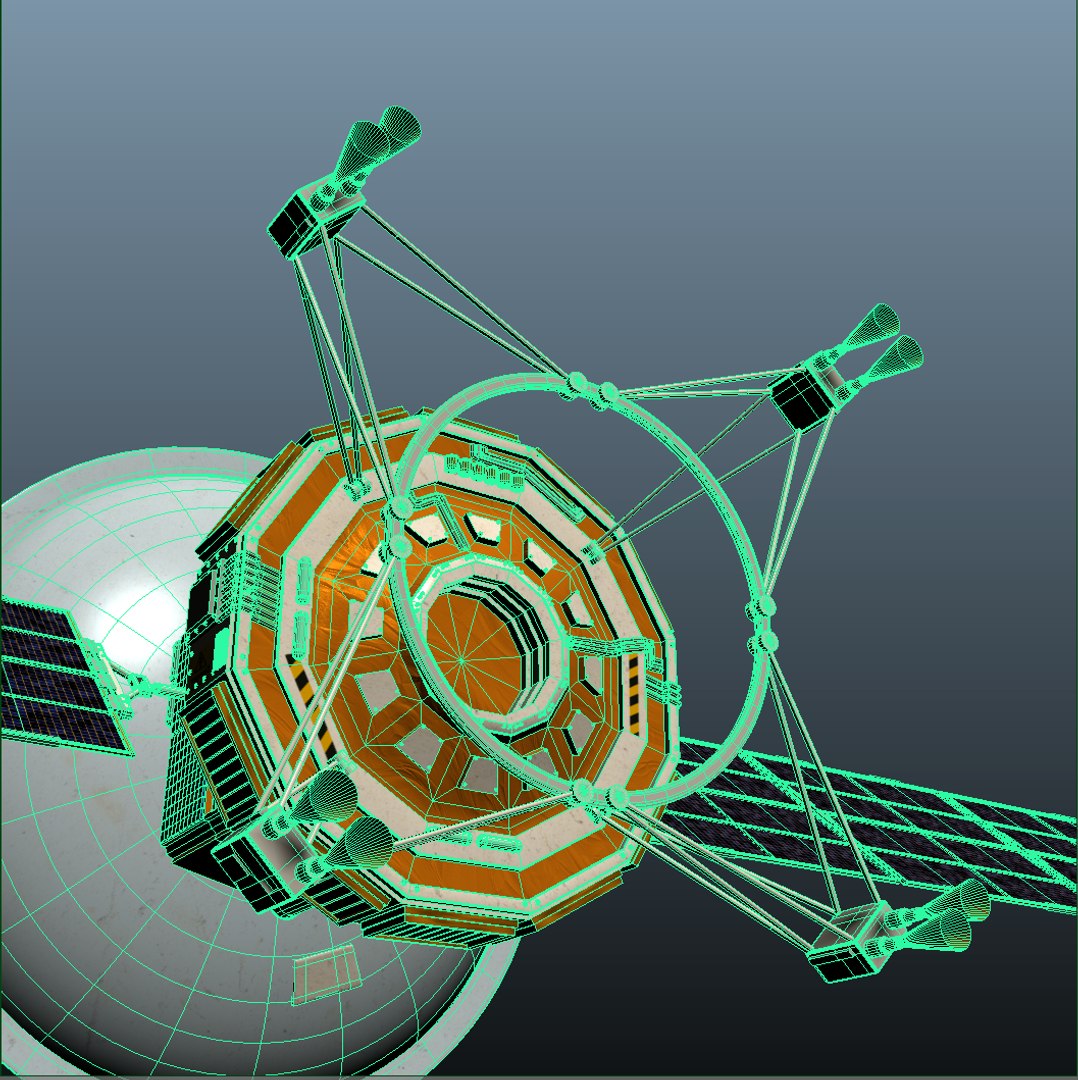 3d Communication Satellite Model