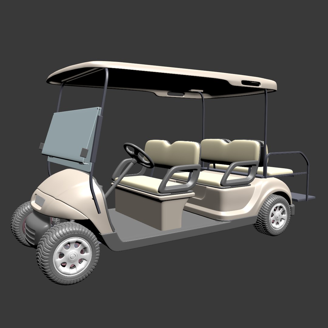 3d Model Large Golf Cart