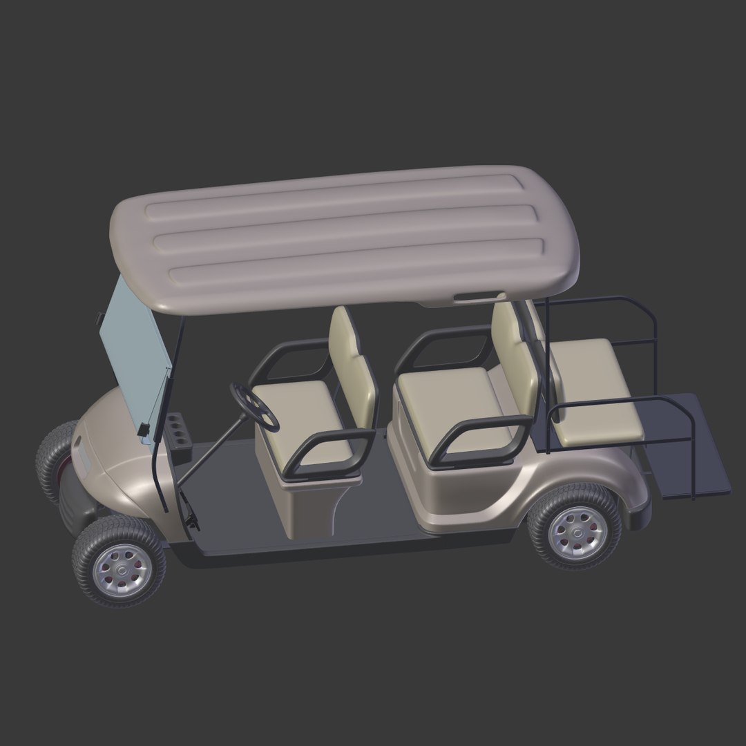 3d Model Large Golf Cart