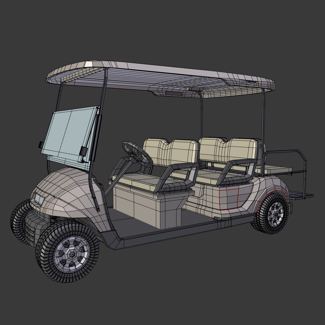 3d Model Large Golf Cart