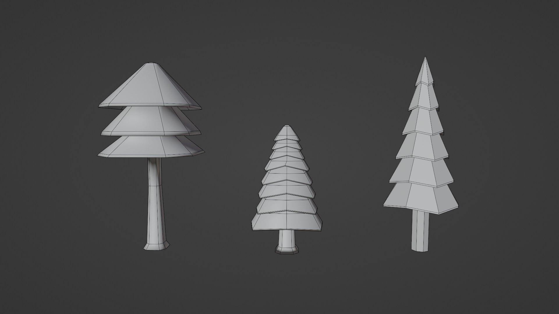 3D Model Winter Tree Pack Low-poly 3D Model - TurboSquid 1987797