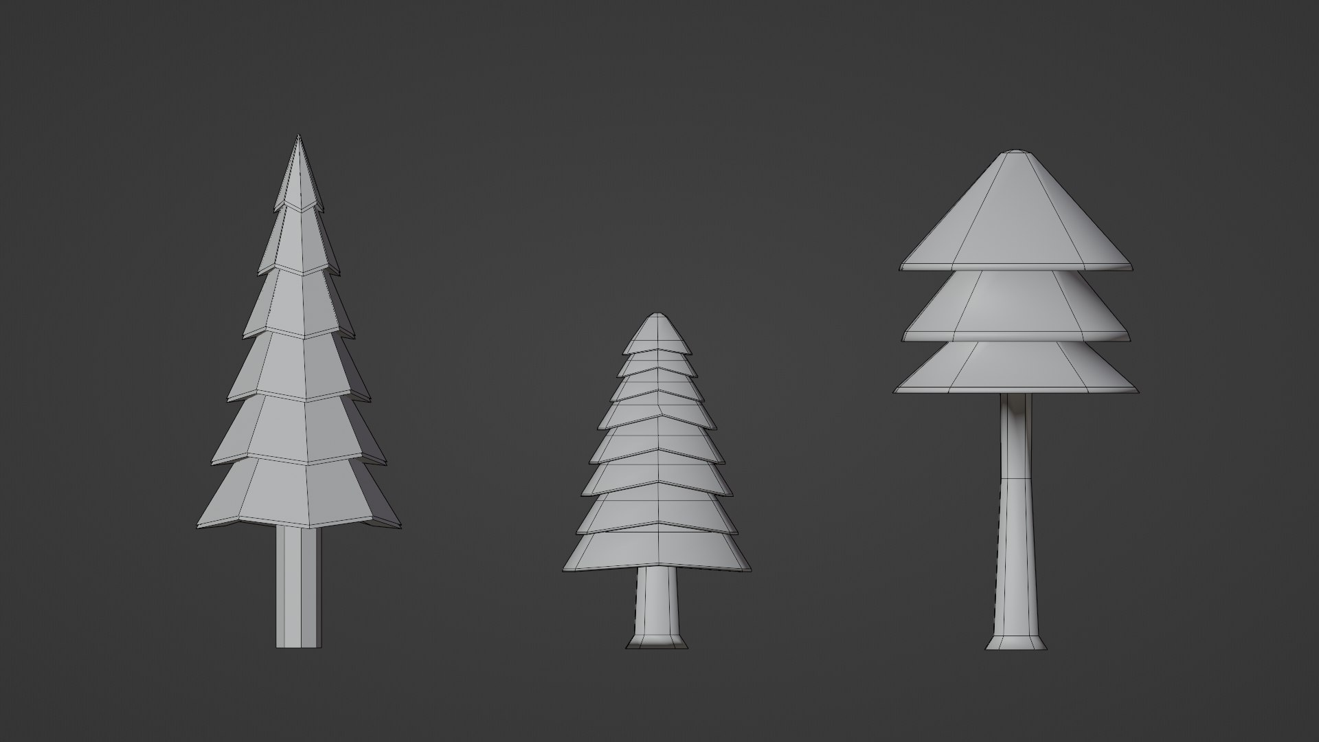3D Model Winter Tree Pack Low-poly 3D Model - TurboSquid 1987797