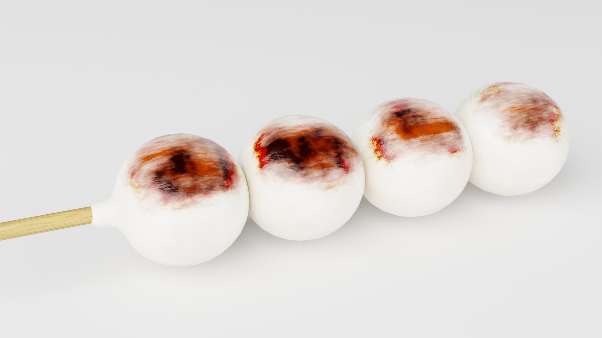 Mitarashi Dango Japanese Sweet Dumpling 3D Model - TurboSquid 2396944