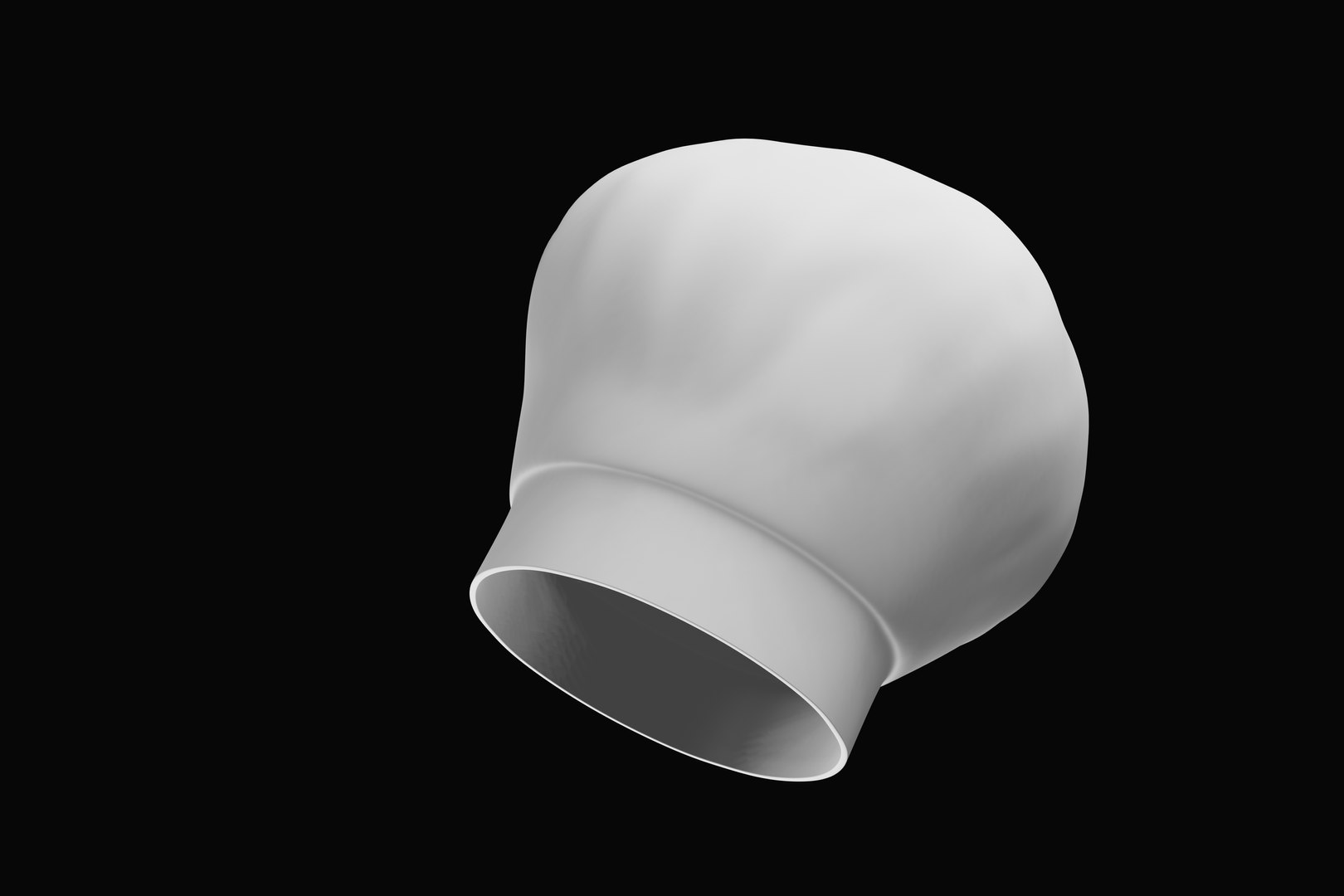 White cook chef hat 3D - TurboSquid 2151433