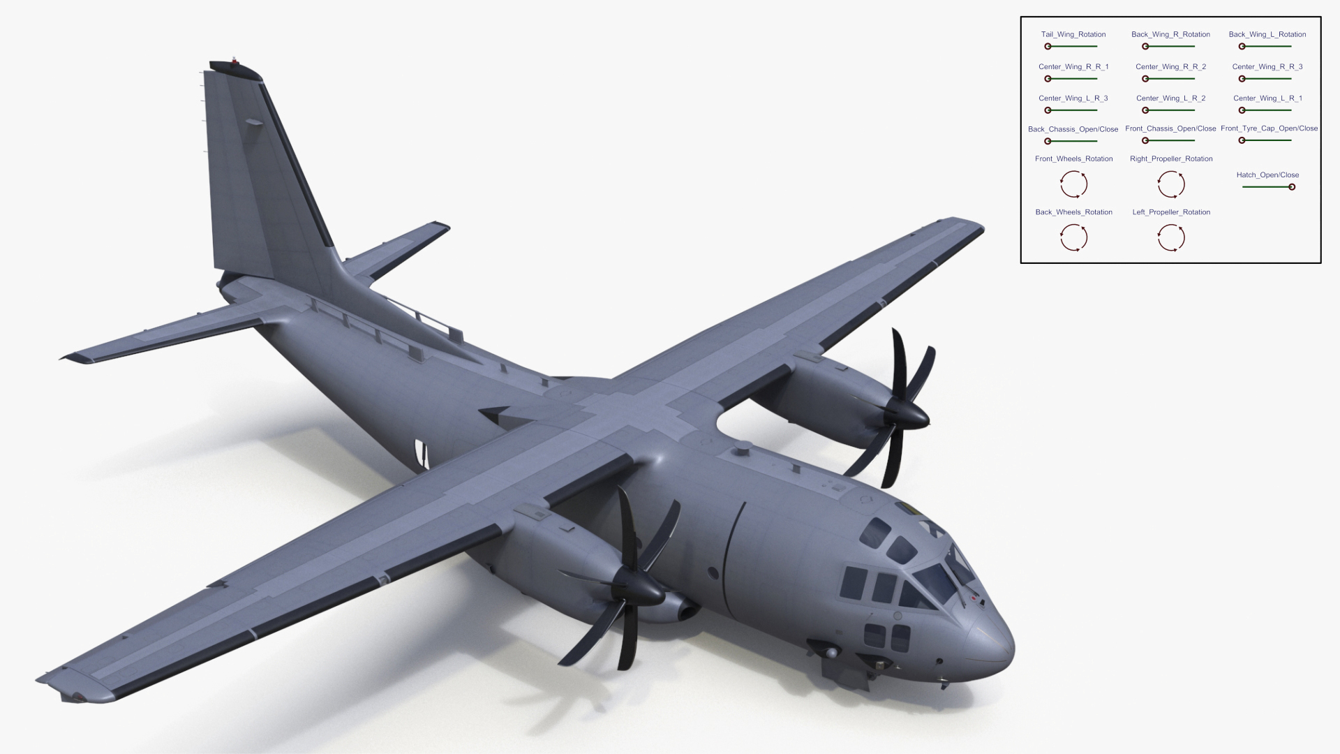 Multi-mission Aircraft Grey Rigged For Cinema 4D 3D Model - TurboSquid ...