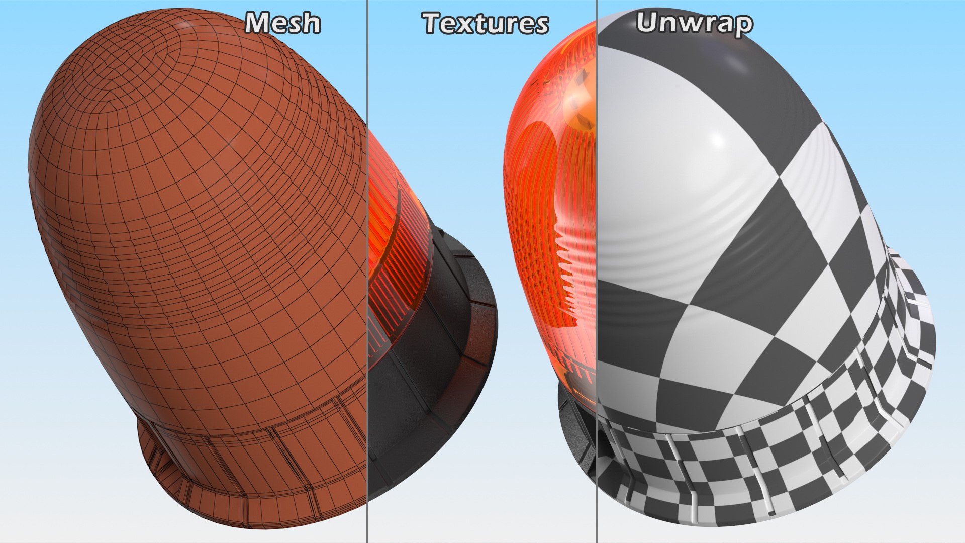 3D Magnetic Orange Flashing Beacon - TurboSquid 1707949
