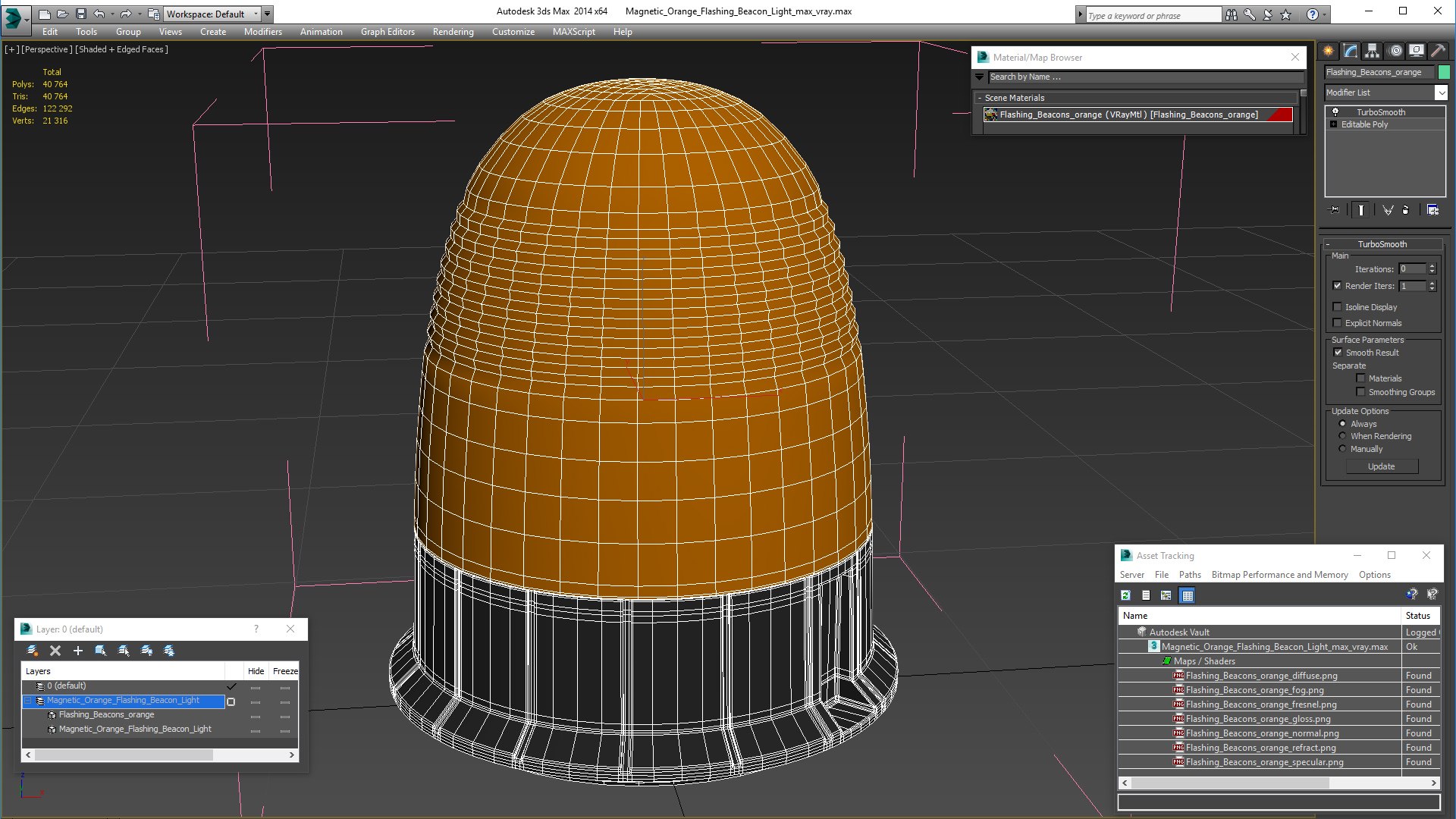 3D Magnetic Orange Flashing Beacon - TurboSquid 1707949