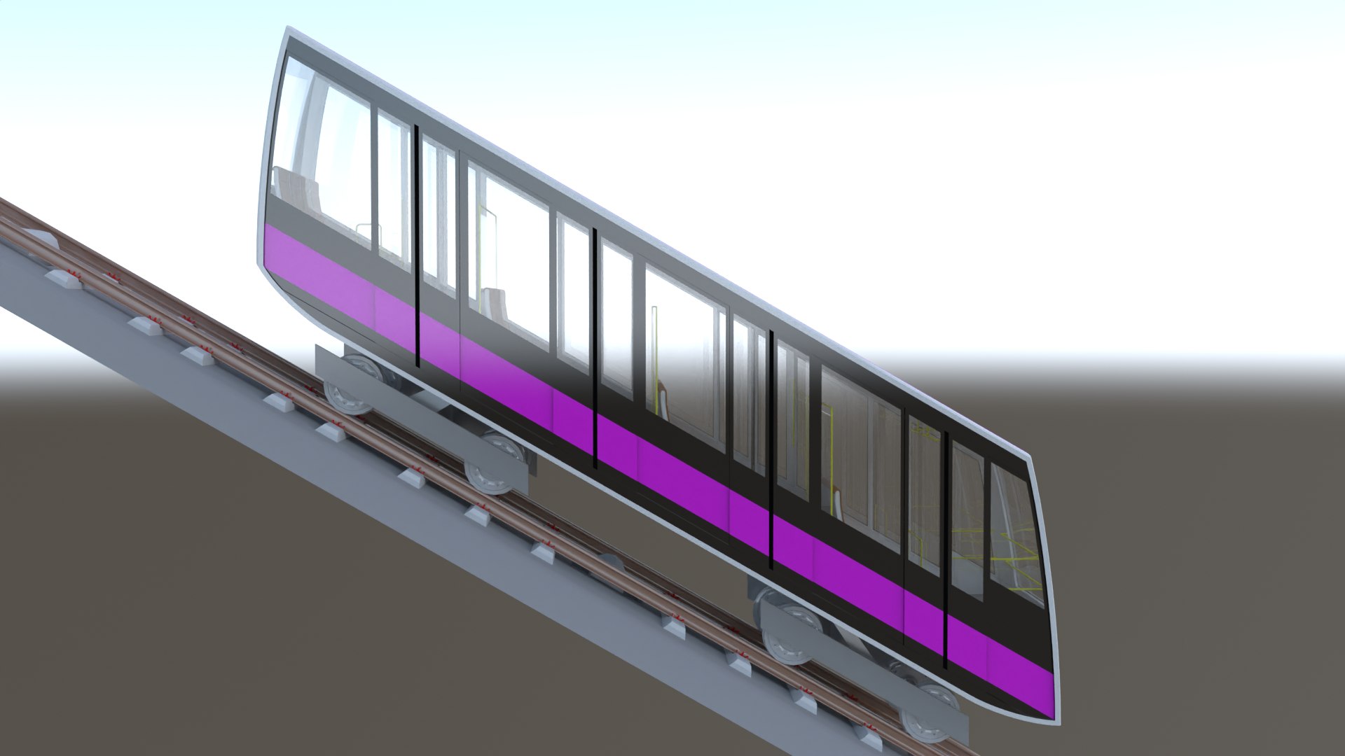 Modern Funicular 3D Model - TurboSquid 1916536