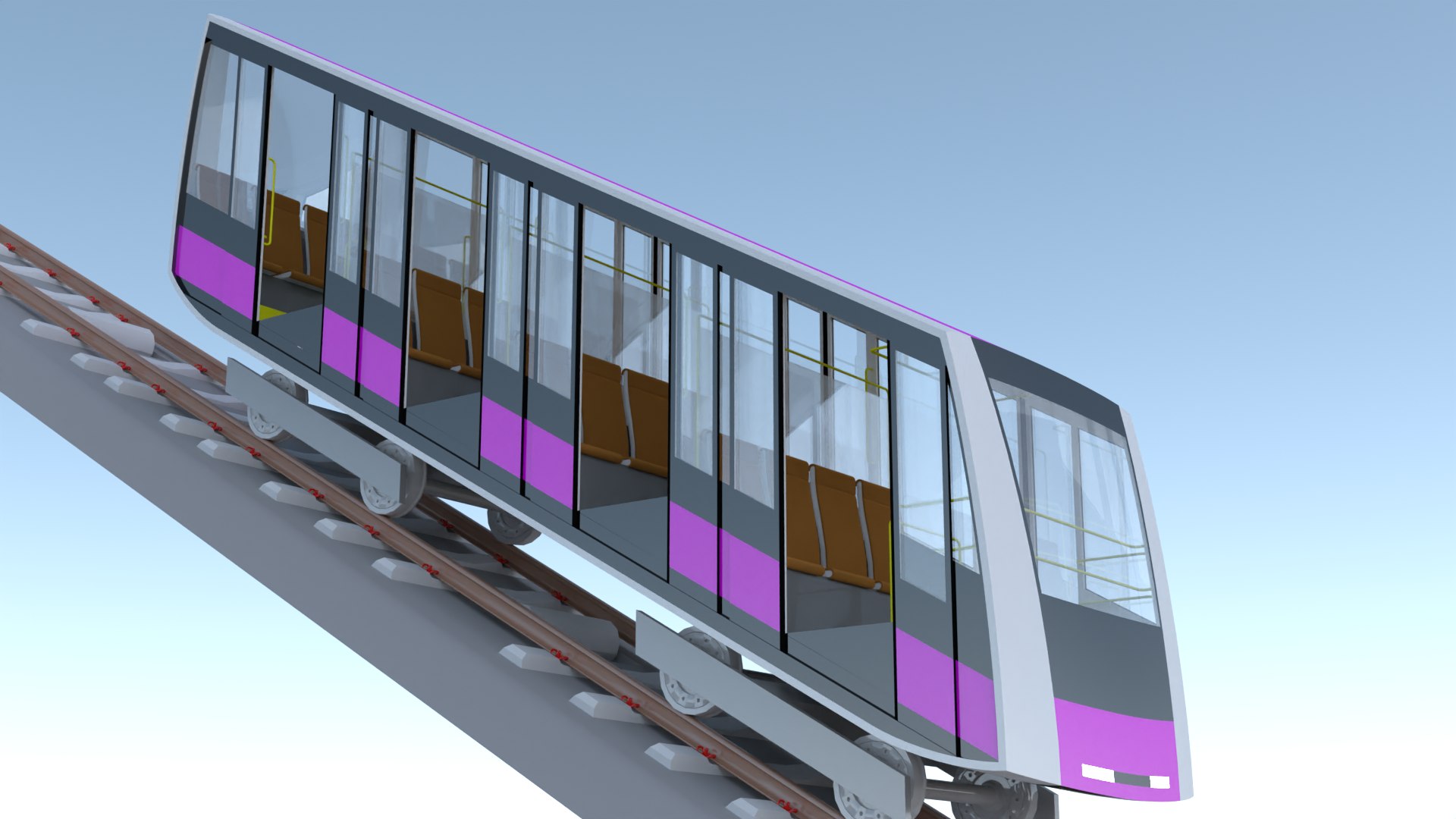 Modern Funicular 3D Model - TurboSquid 1916536