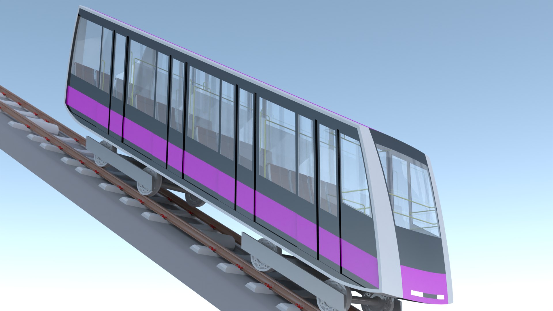 Modern Funicular 3D Model - TurboSquid 1916536