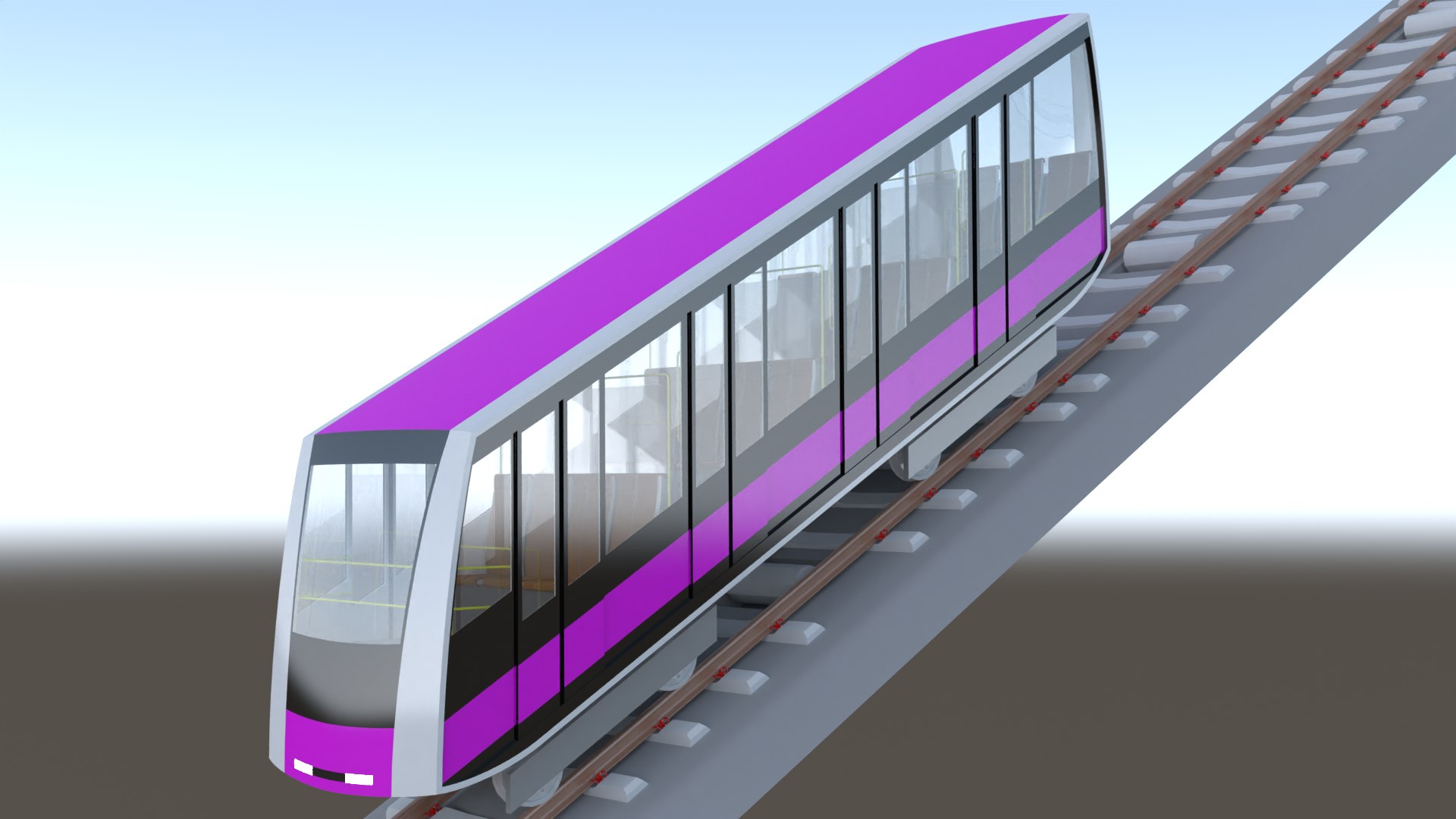 Modern Funicular 3D Model - TurboSquid 1916536