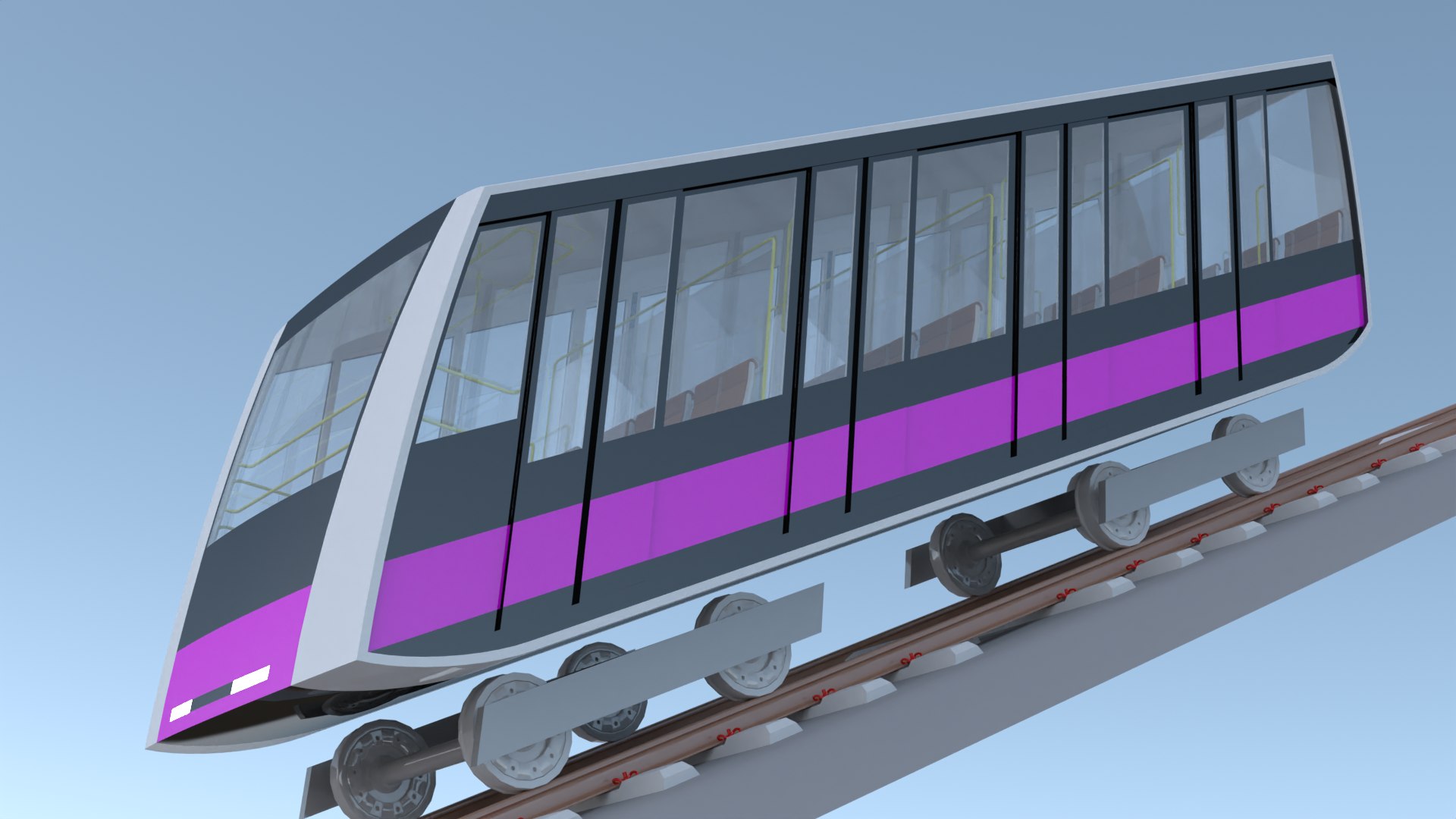 Modern Funicular 3D Model - TurboSquid 1916536