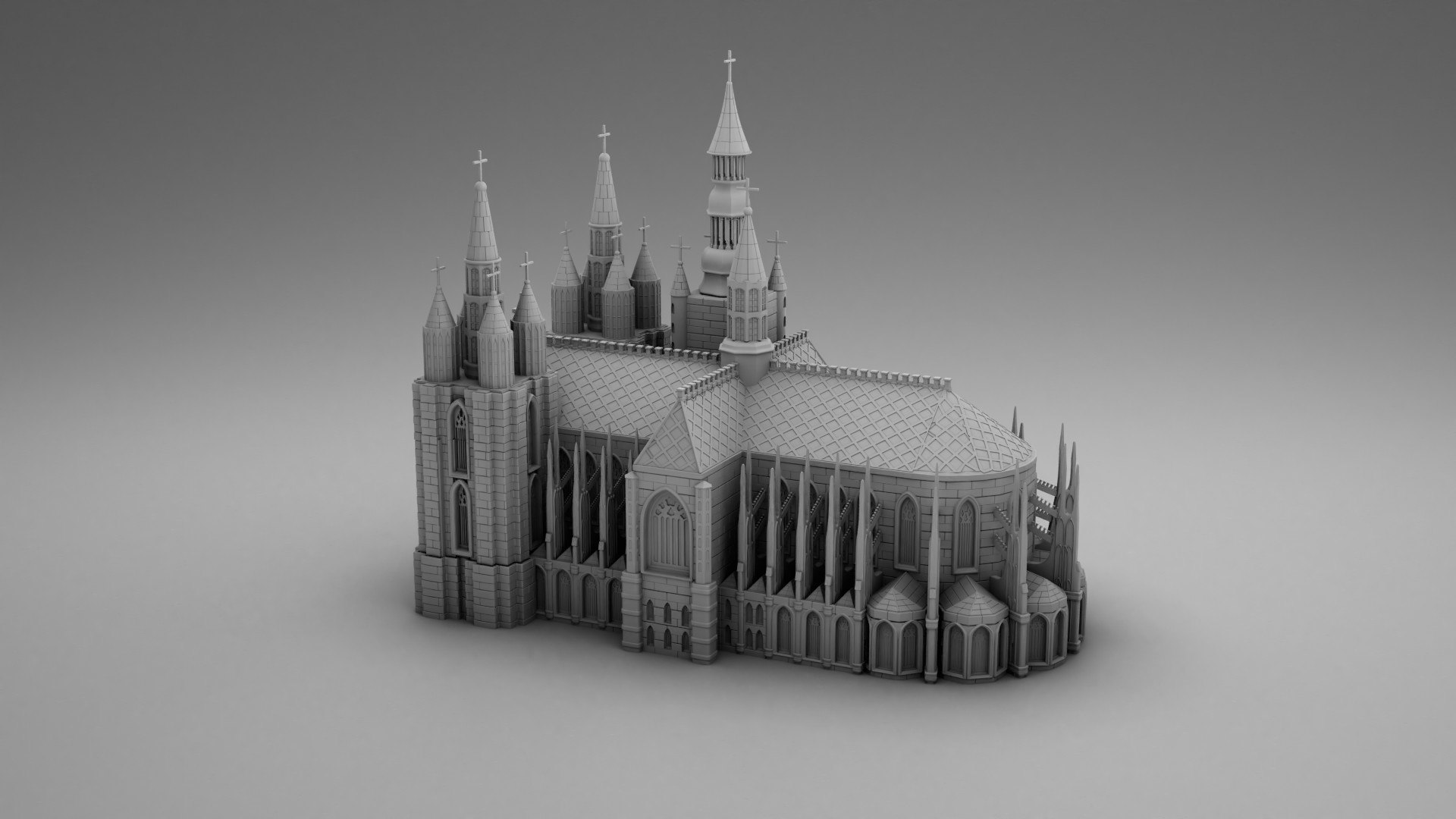 Gothic Carved 3D Model - TurboSquid 1688404