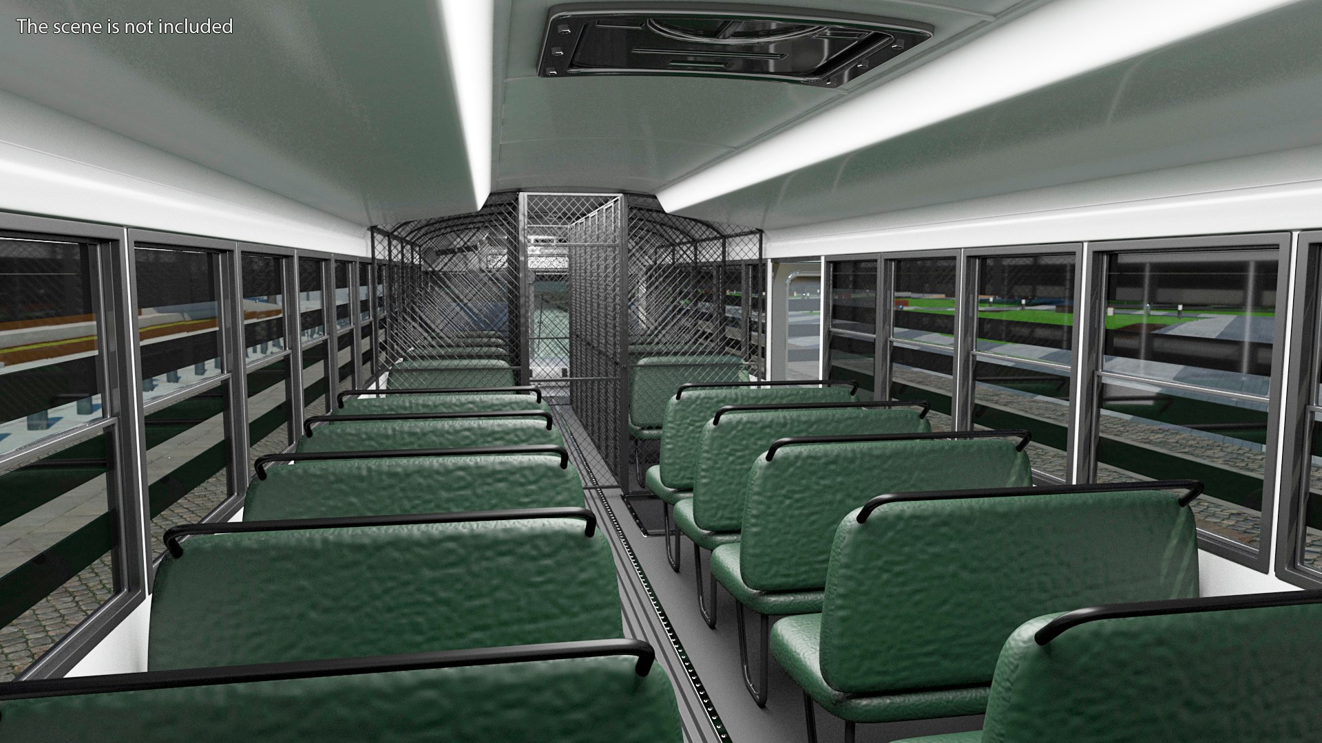 Prison Transport Bus With Officer And Inmate 3D Model - TurboSquid 2378255