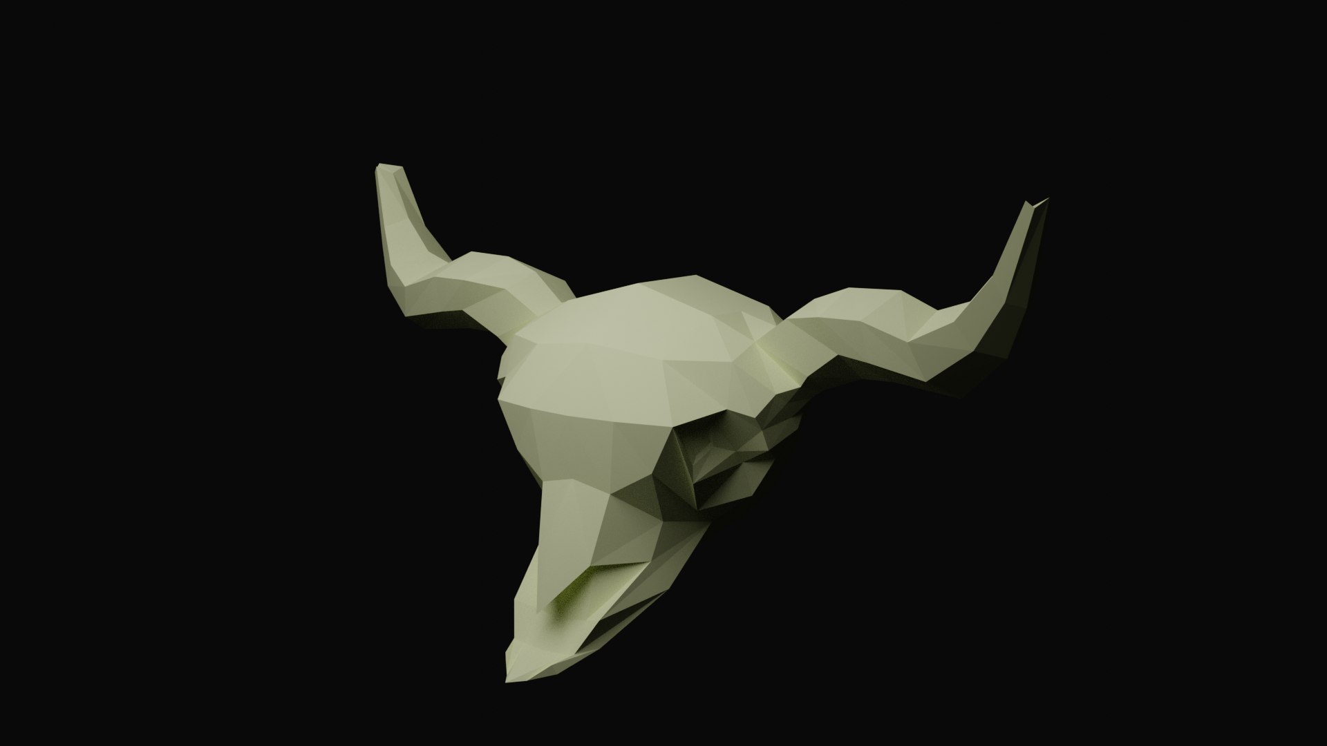 3D Cow Skull Low Poly Model - TurboSquid 2178211