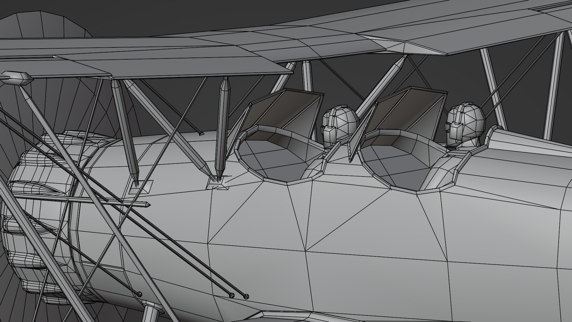 Biplane With Banner - Animated Game Asset 3D model - TurboSquid 1945909