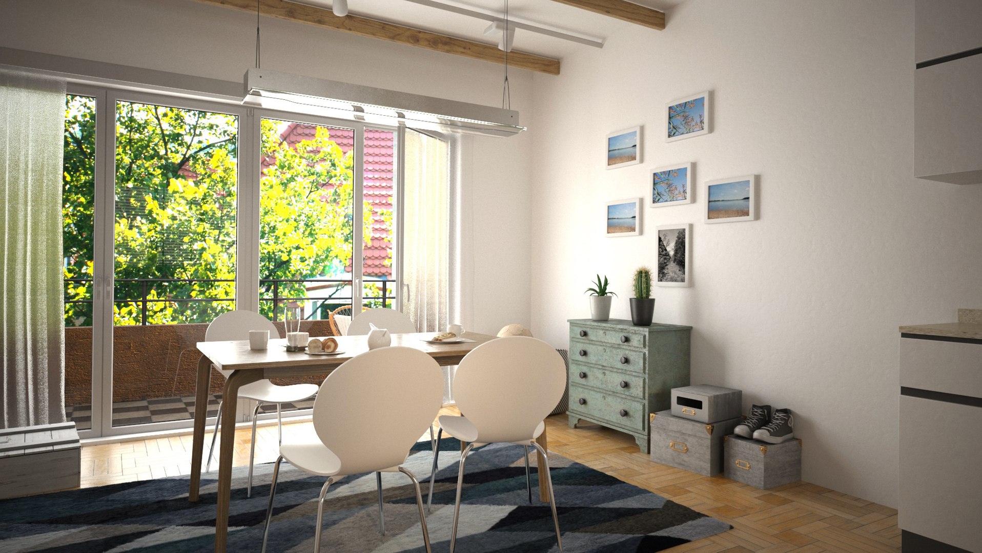 3D Model Kitchen And Living Room Interior 3D Scene - TurboSquid 2156822