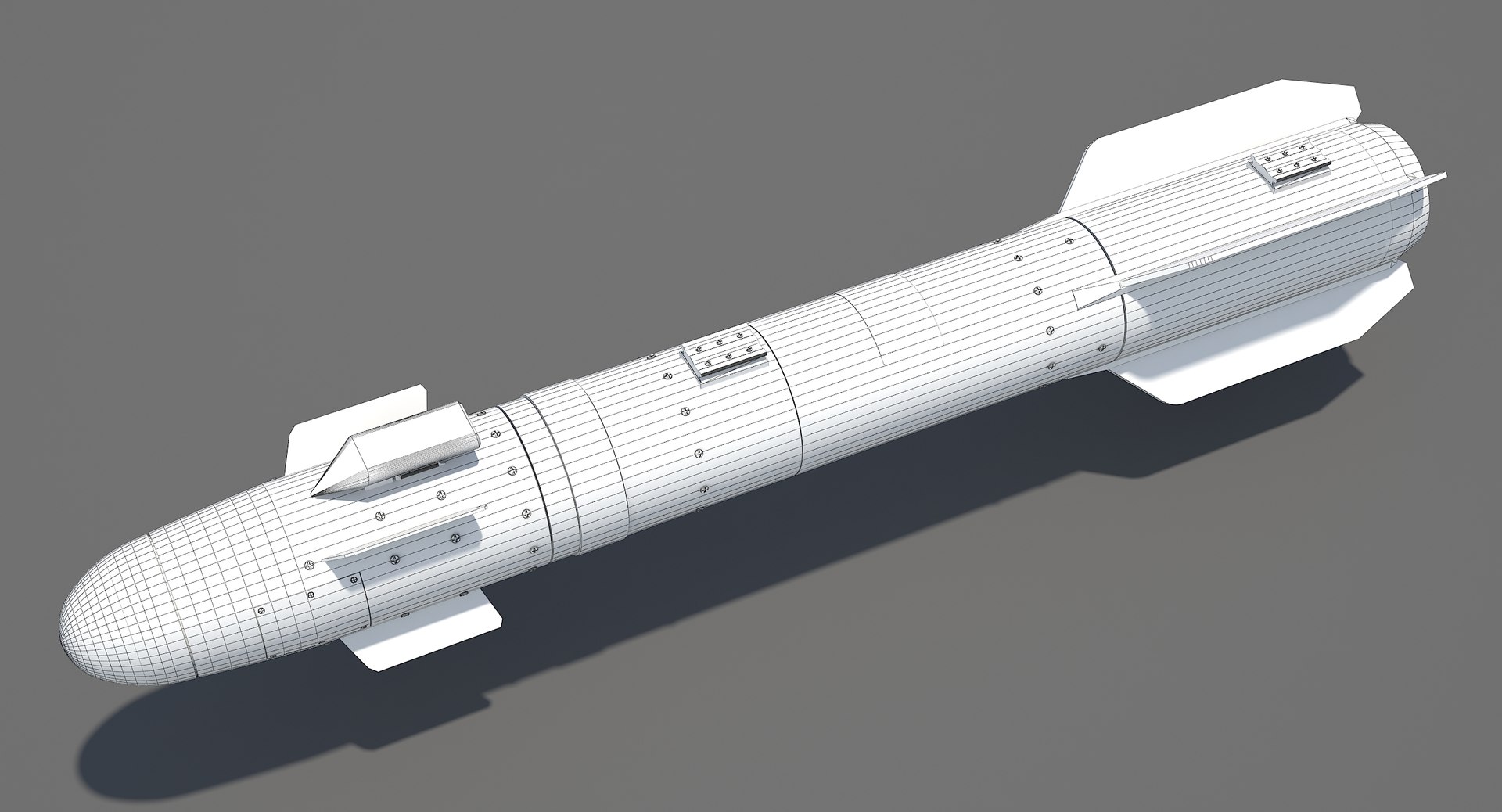 3d model agm-114 hellfire missile