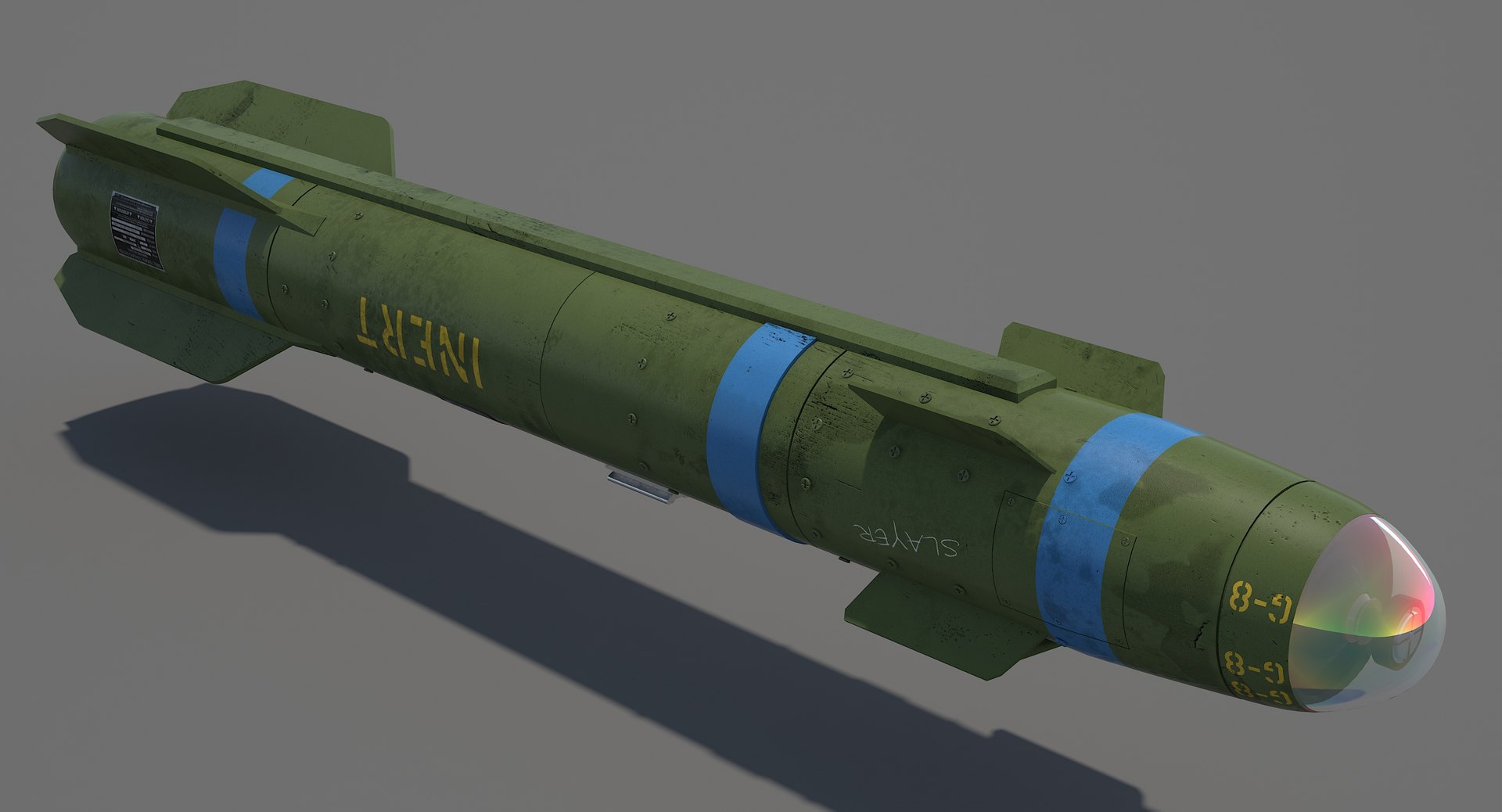 3d model agm-114 hellfire missile