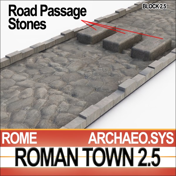 ancient roman town roads 3d 3ds