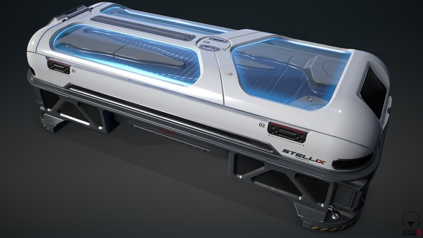 modelo 3d Cámara criogénica de ciencia ficción Cryopod PBR - TurboSquid ...