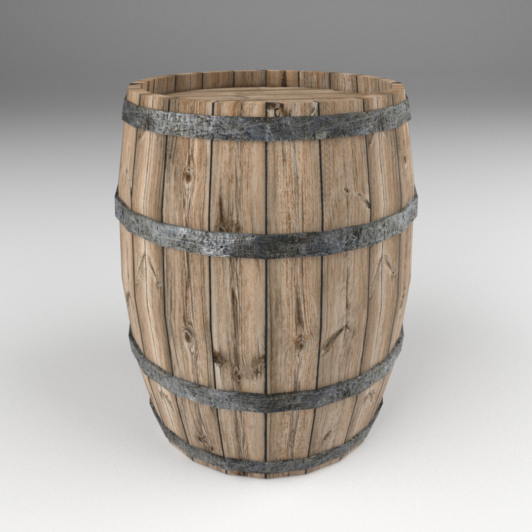 3D wooden barrel model - TurboSquid 1297454