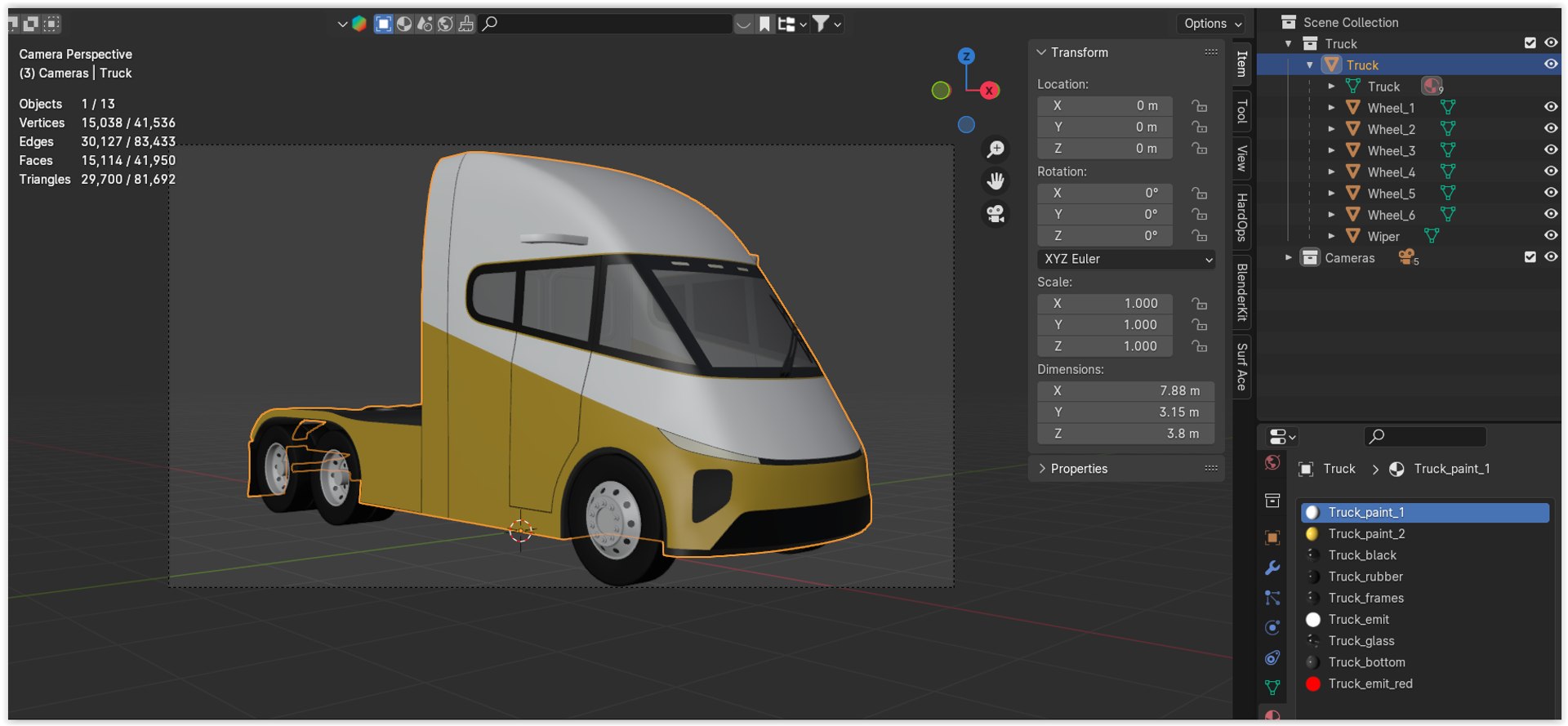 Future Truck Exterior 3D Model - TurboSquid 2291603