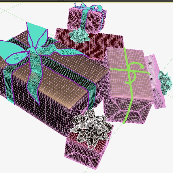 christmas gift set 3d 3ds