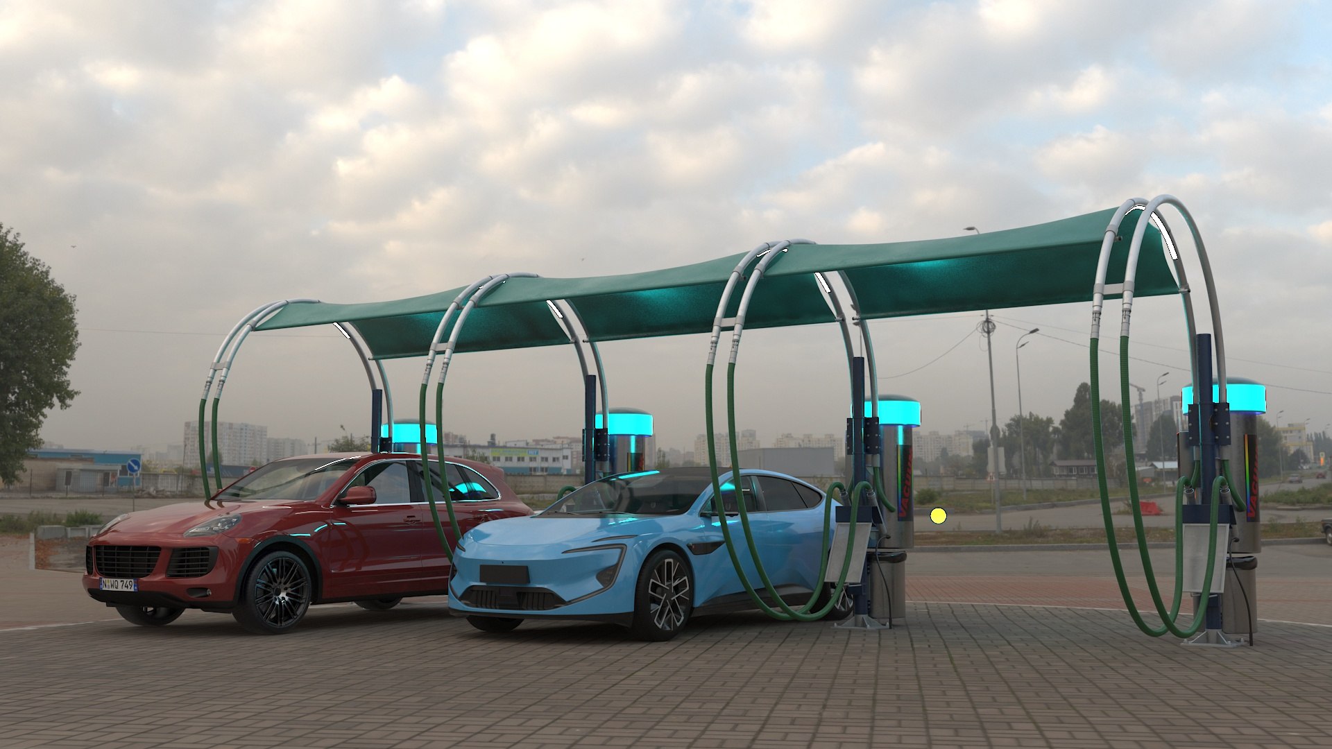 Luxury Vehicles On Car Wash With Vacuum Cleaner 3D - TurboSquid 2282943