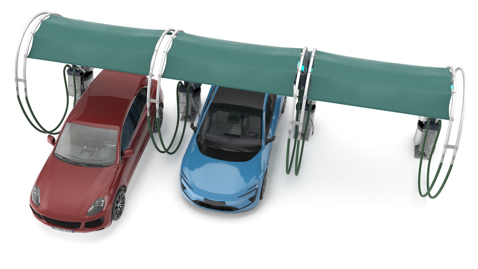 Luxury Vehicles On Car Wash With Vacuum Cleaner 3D - TurboSquid 2282943