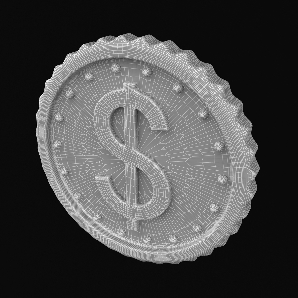 3d model coin gold golden