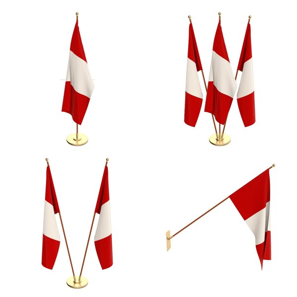 modelo 3d Paquete de bandera de Perú - TurboSquid 1429763