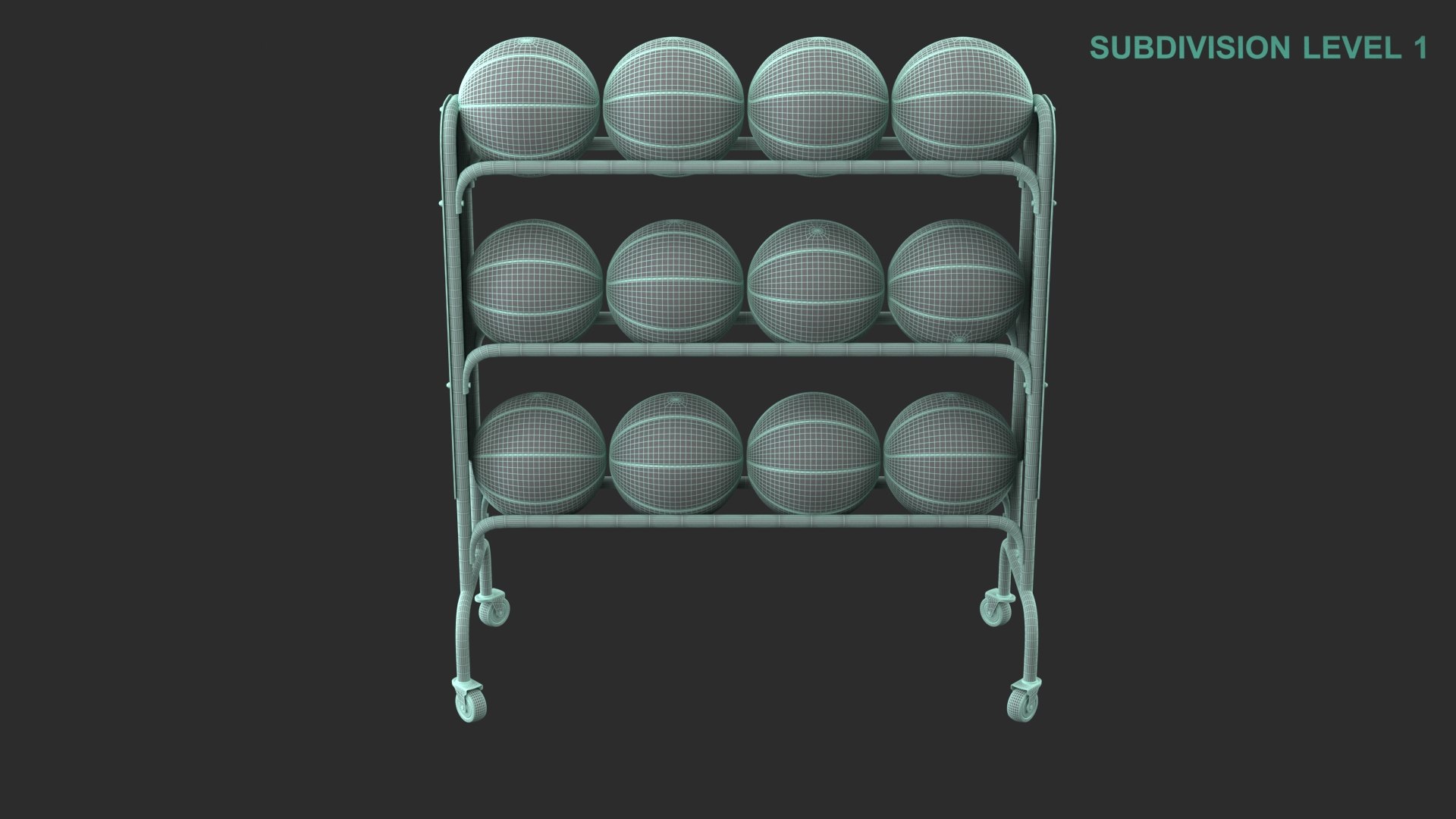 3D Basketball Rack With Balls Model - TurboSquid 1918890