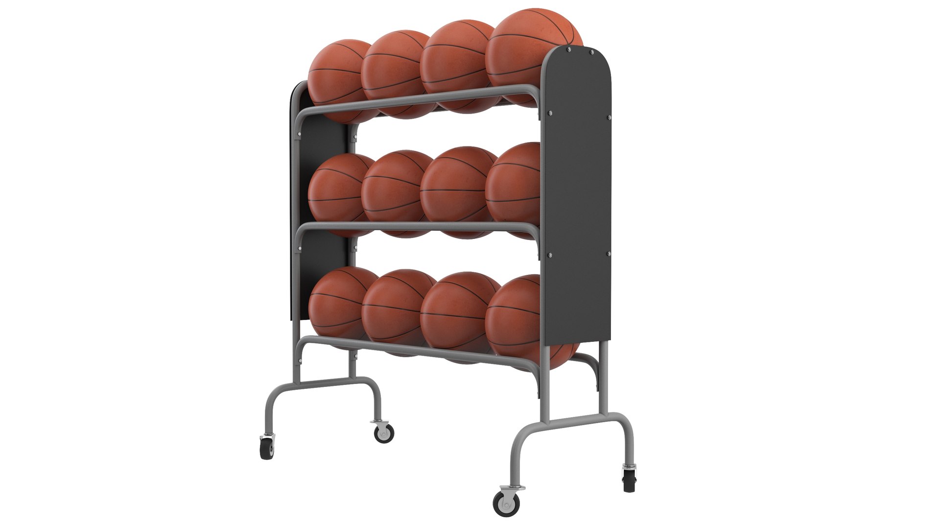 3D Basketball Rack With Balls Model - TurboSquid 1918890