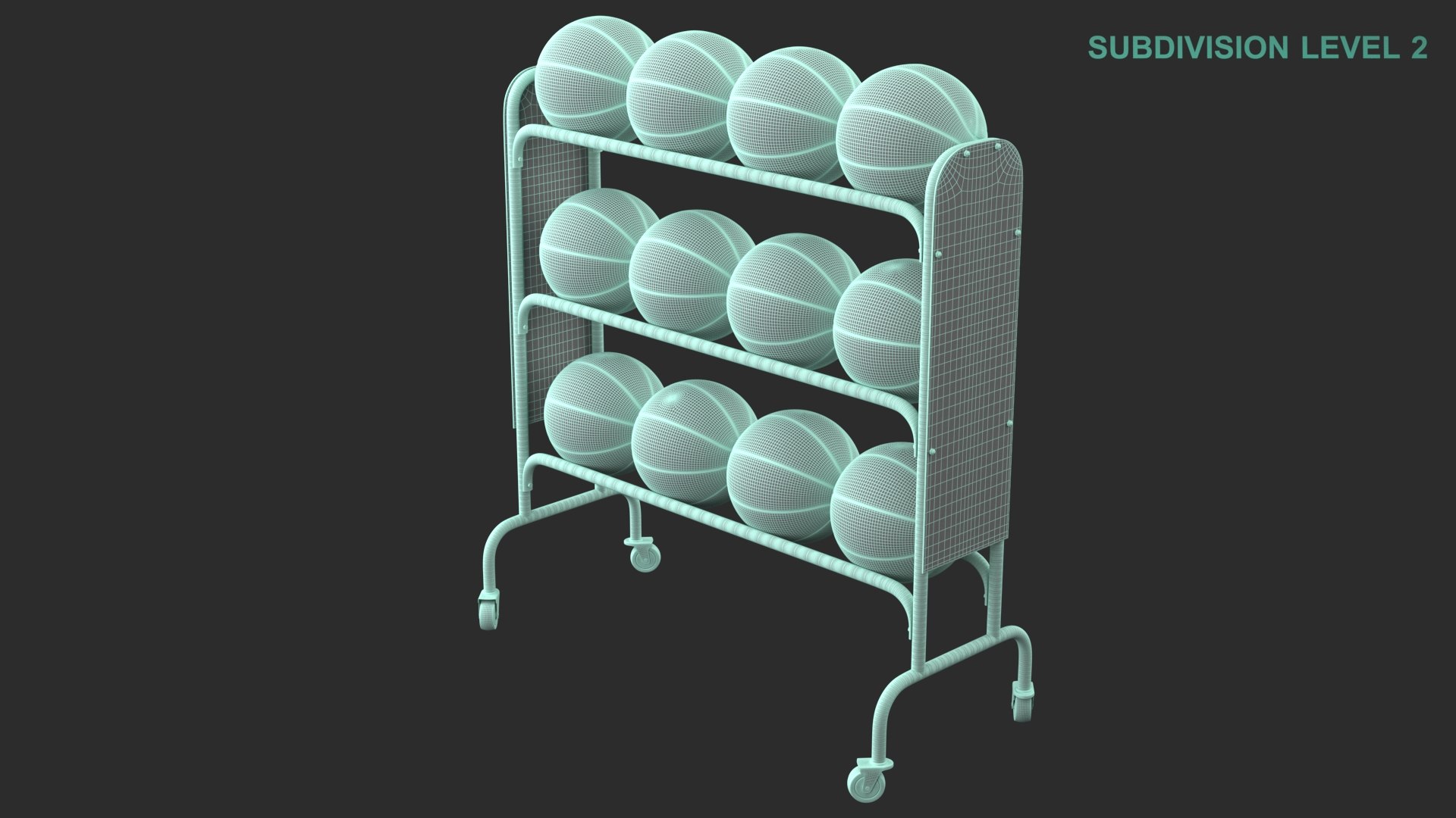 3D Basketball Rack With Balls Model - TurboSquid 1918890