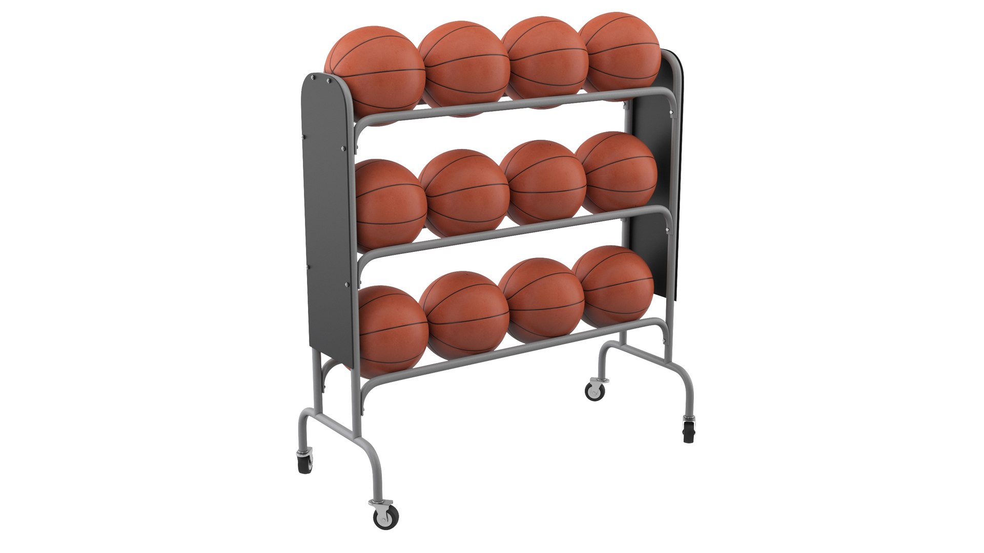3D Basketball Rack With Balls Model - TurboSquid 1918890
