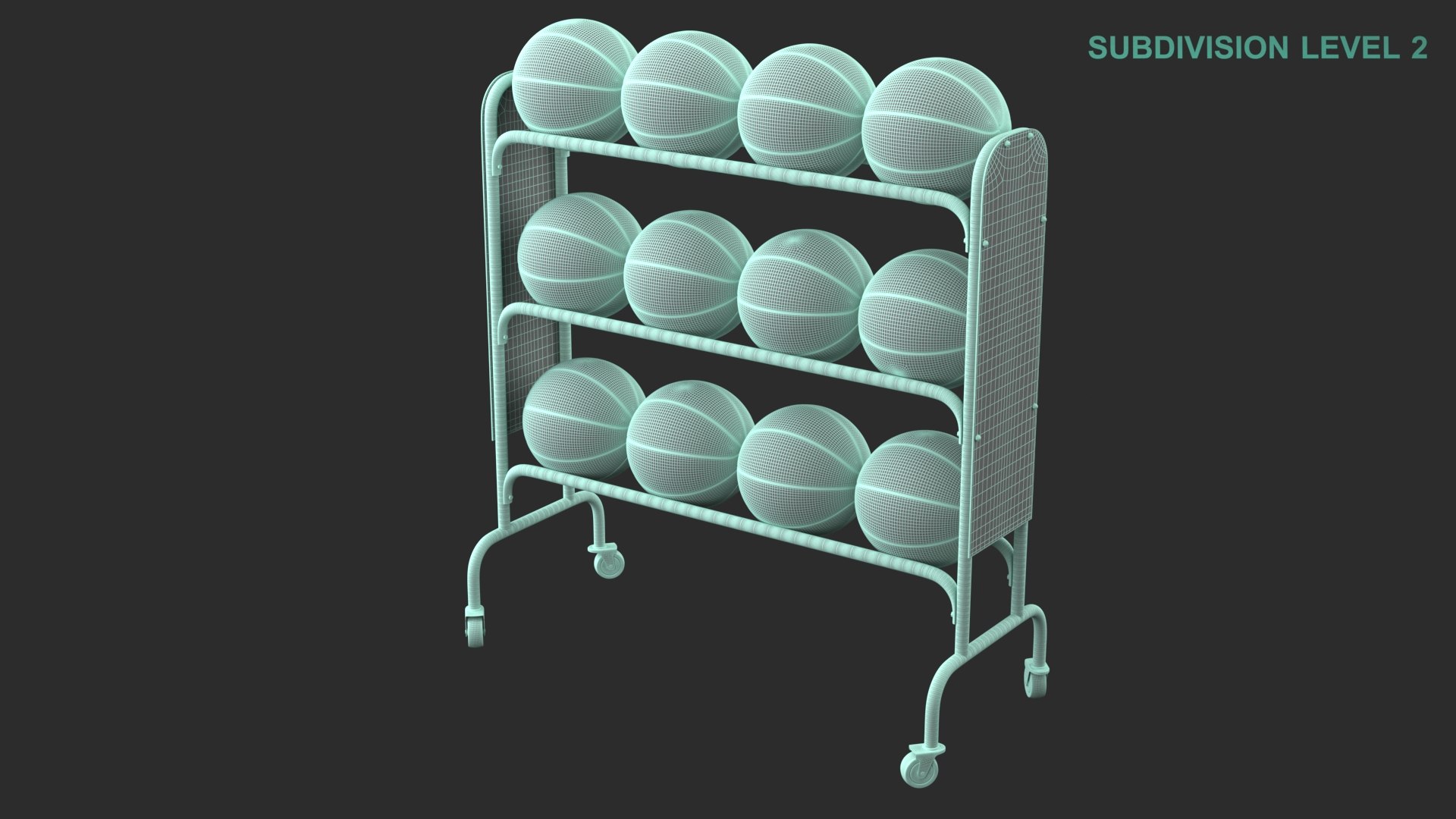 3D Basketball Rack With Balls Model - TurboSquid 1918890