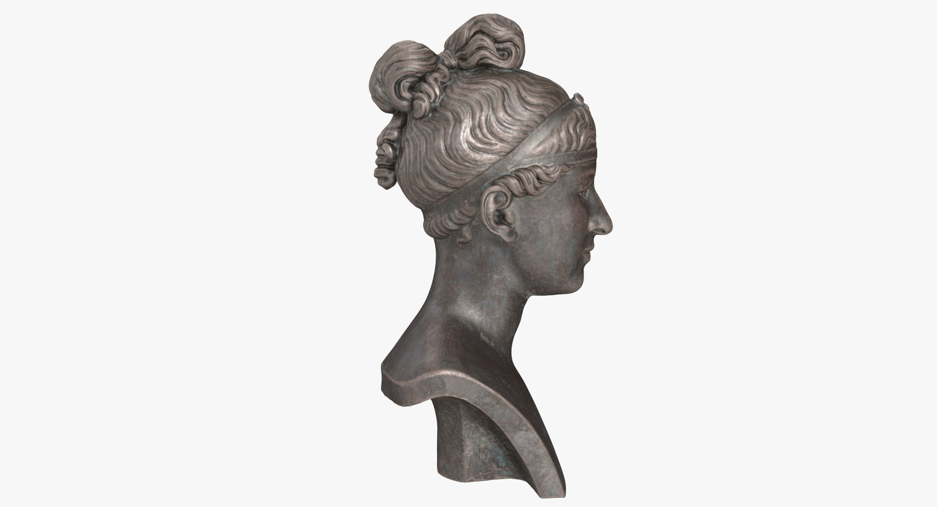 3D Ida Brun Bronze Outdoor Bust - TurboSquid 1865713