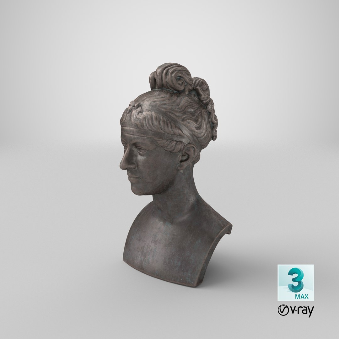 3D Ida Brun Bronze Outdoor Bust - TurboSquid 1865713
