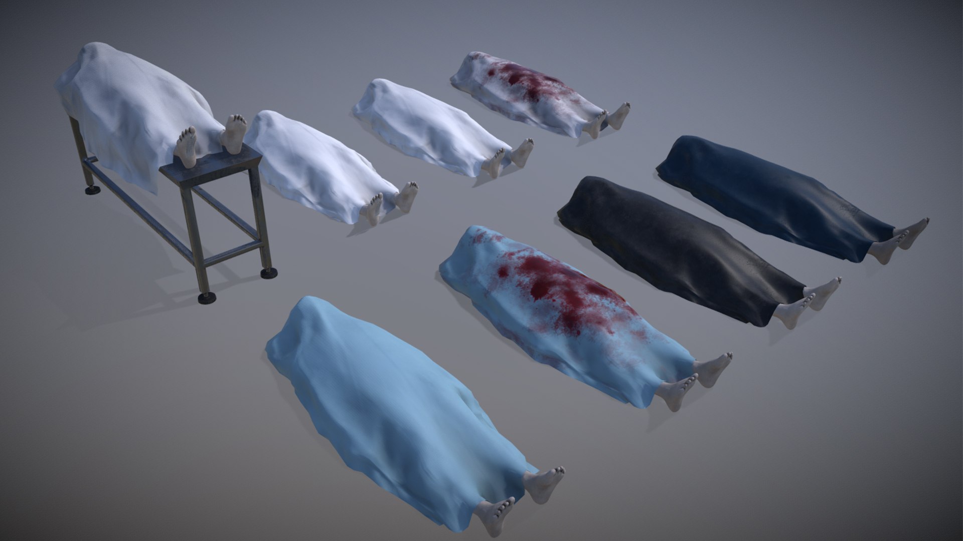 3D Covered Human Death Body Asset - TurboSquid 1905271