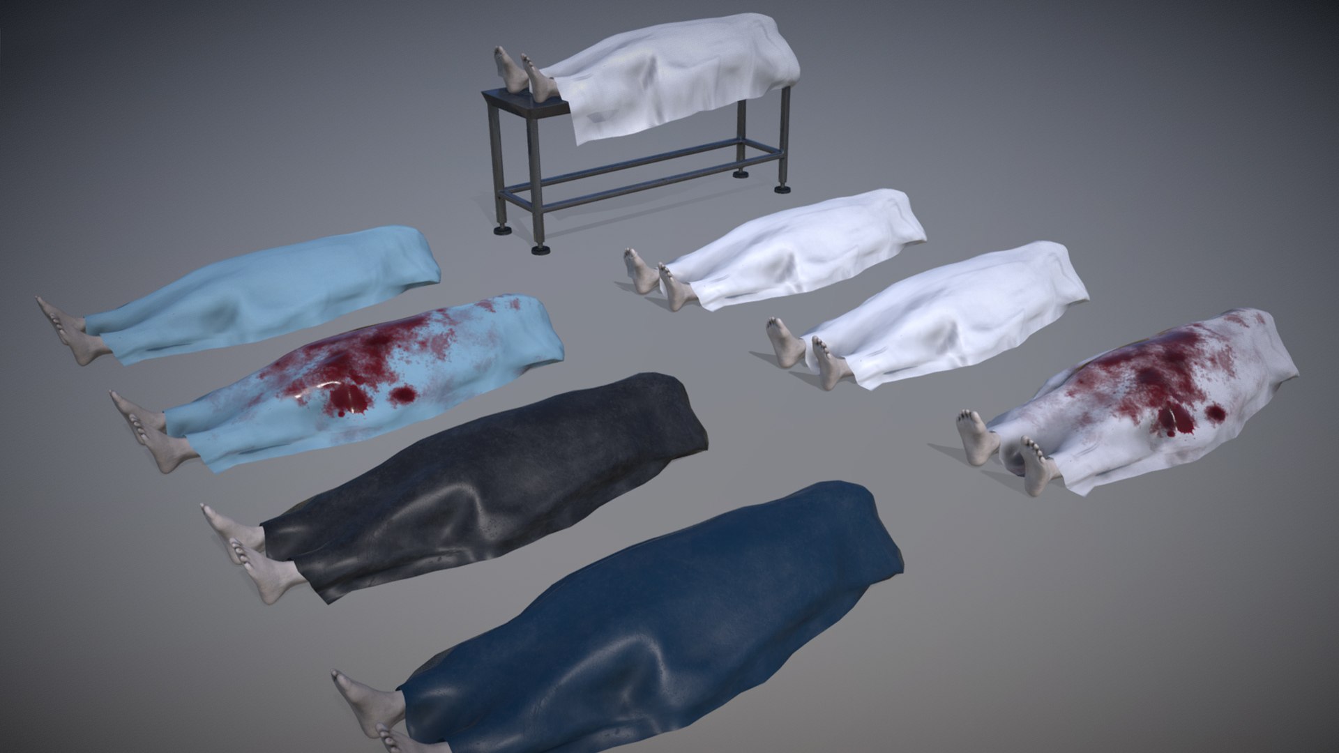 3D Covered Human Death Body Asset - TurboSquid 1905271